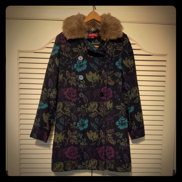 Merona | Jackets & Coats | Merona Boho Hippie Navy Floral Tapestry Coat ...